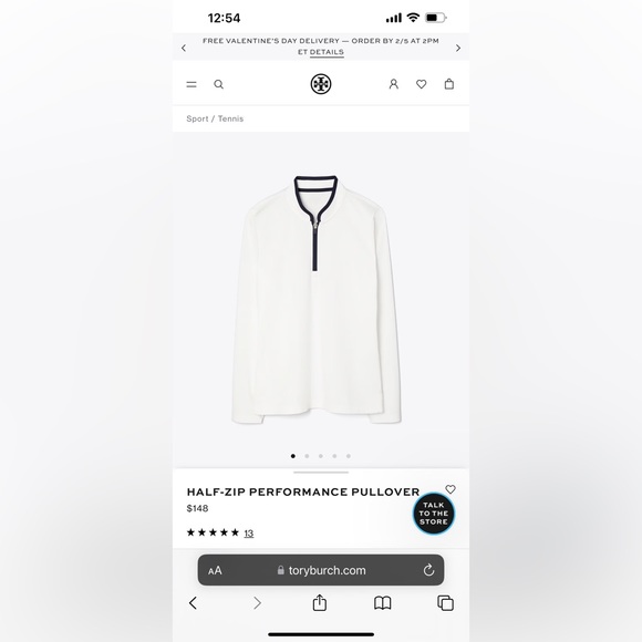 Tory Burch | Tops | Tory Burch Half Zip Performance Jacket | Poshmark